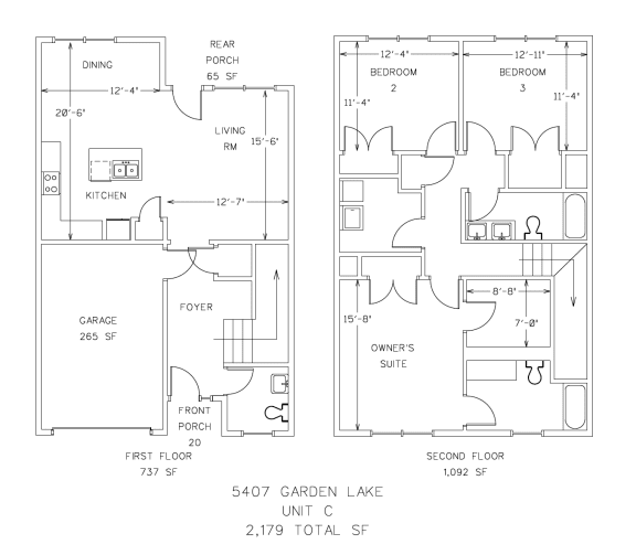Floor Plans of New Garden Square in Greensboro, NC