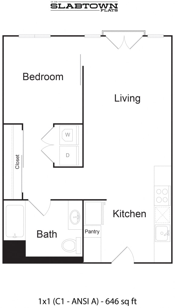 Floor Plans of Slabtown Flats in Portland, OR