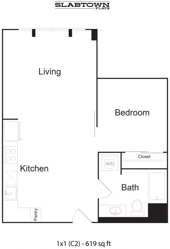 Floor Plans of Slabtown Flats in Portland, OR