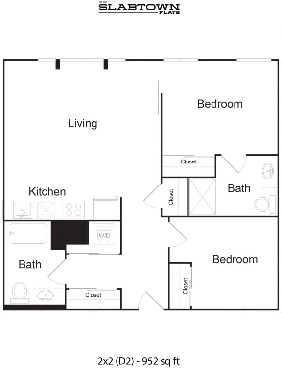 Floor Plans of Slabtown Flats in Portland, OR