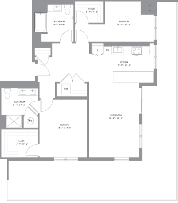 Floor Plans of Apex 400 Apartments in Glen Ellyn, IL