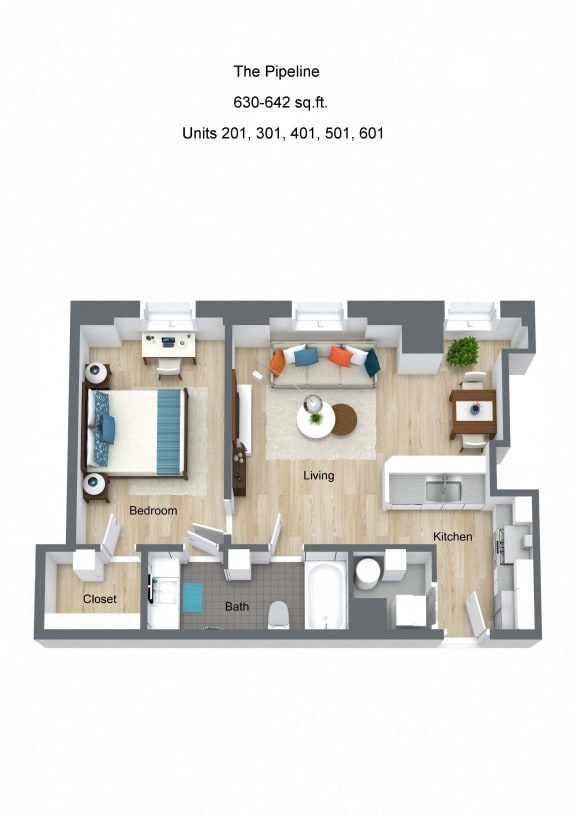 Floor Plans of The Trail Lofts in Richmond, VA