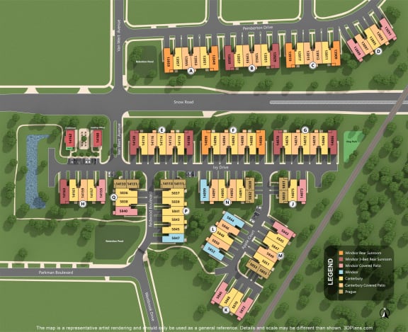 Floor Plans of The Villas at Brookview in Brook Park, OH