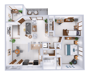 Floor Plans of Parkside Apartments in Hales Corners, WI