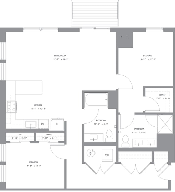 Floor Plans of Apex 400 Apartments in Glen Ellyn, IL