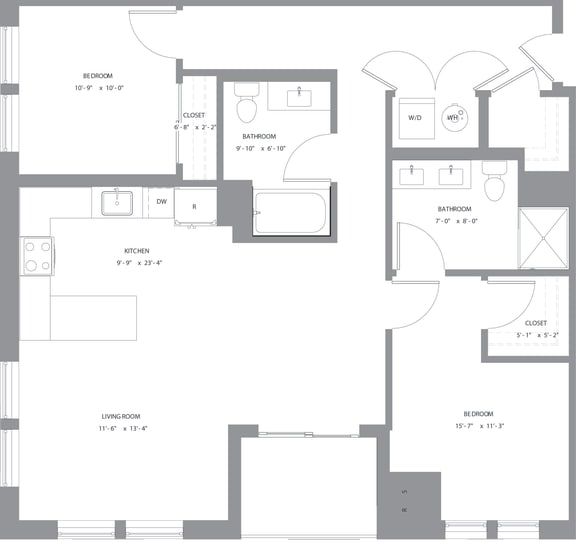 Floor Plans of Apex 400 Apartments in Glen Ellyn, IL