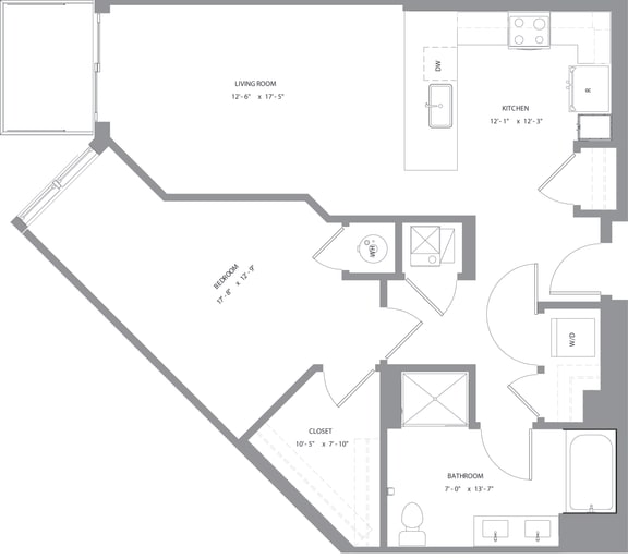 Floor Plans of Apex 400 Apartments in Glen Ellyn, IL