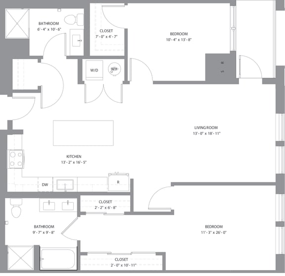 Floor Plans of Apex 400 Apartments in Glen Ellyn, IL