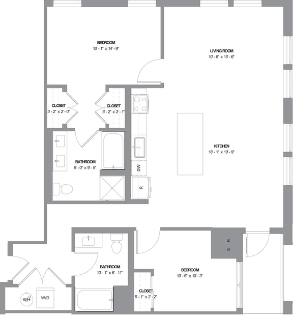 Floor Plans of Apex 400 Apartments in Glen Ellyn, IL