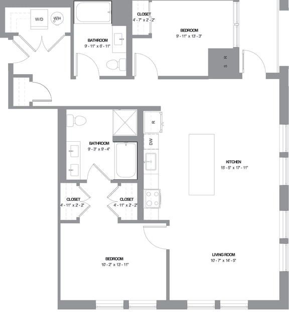 Floor Plans of Apex 400 Apartments in Glen Ellyn, IL