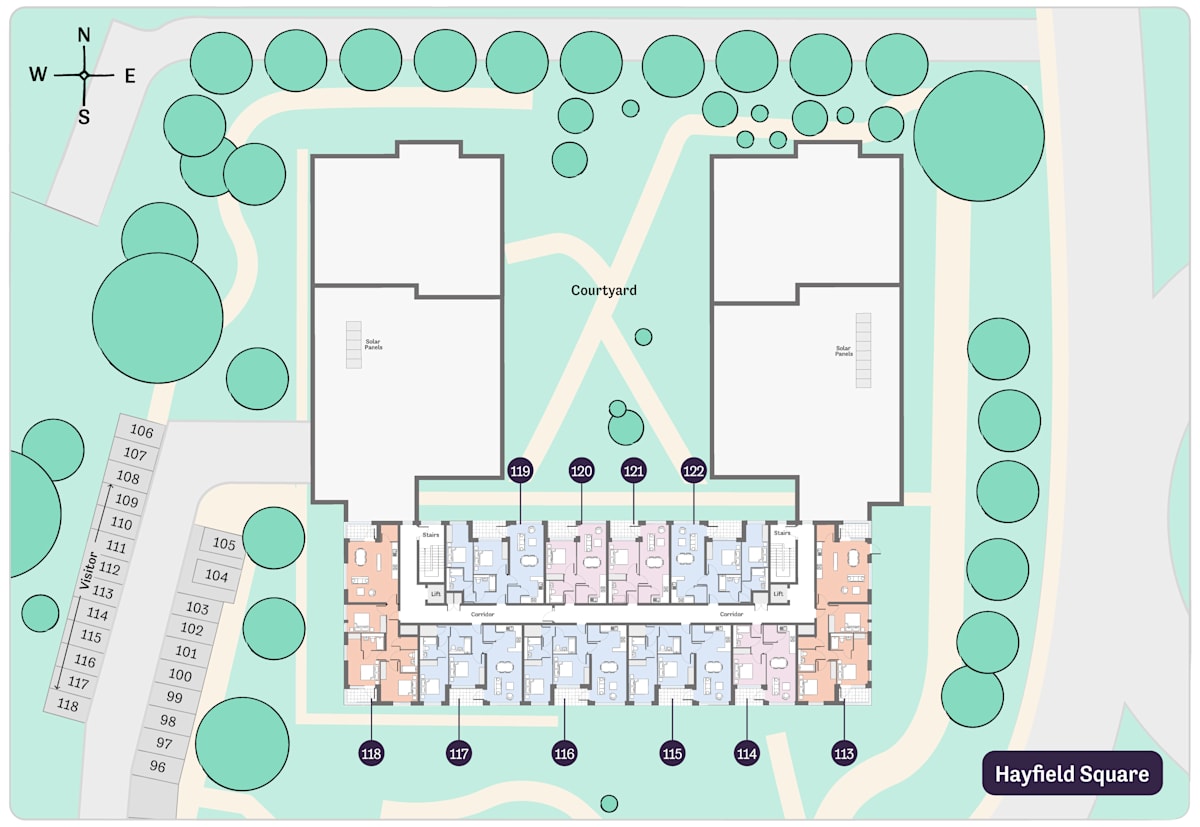 Hayfield, Killiney - Site map - Occu