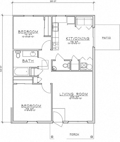 Floor Plans of Edward's Crossing I in Beaver, WV