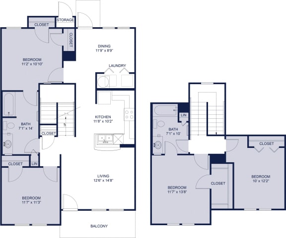 Floor Plans of Azure Pointe in Beaumont, TX