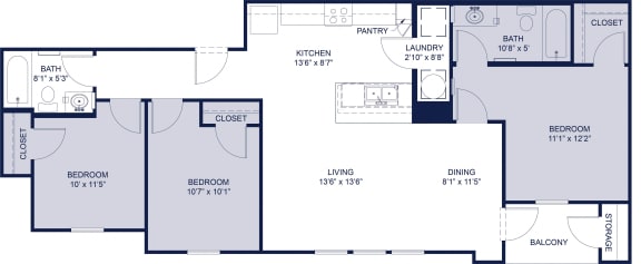 Floor Plans of Azure Pointe in Beaumont, TX