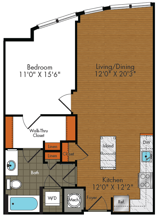 Floor Plans of The Citron Apartments in Silver Spring, MD