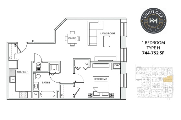 Floor Plans of Whitlock Mills in Jersey City, NJ