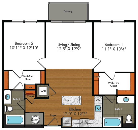 Floor Plans of The Citron Apartments in Silver Spring, MD