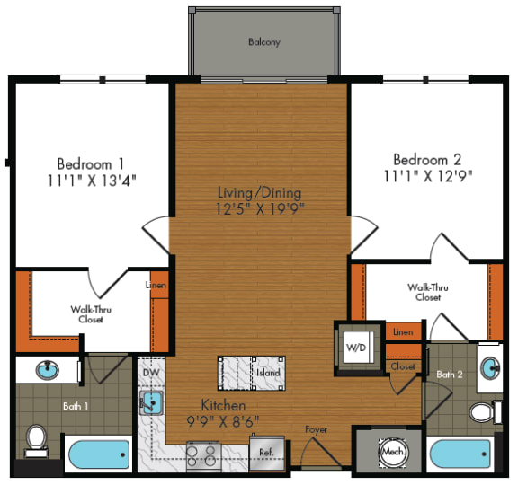 Floor Plans of The Citron Apartments in Silver Spring, MD