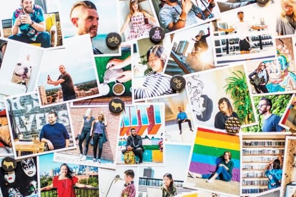 a collage of different pictures of people