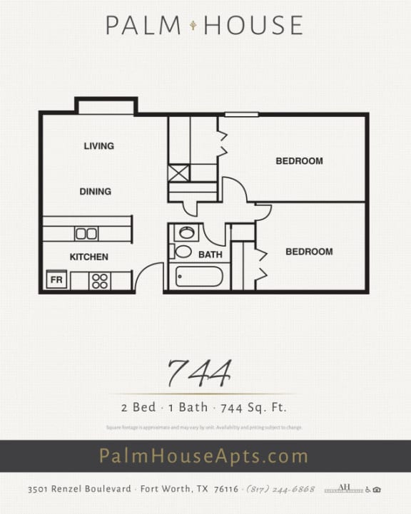 Floor Plans of Palm House Apartments in Ft Worth, TX