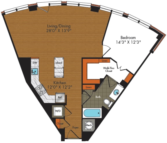 Floor Plans of The Citron Apartments in Silver Spring, MD