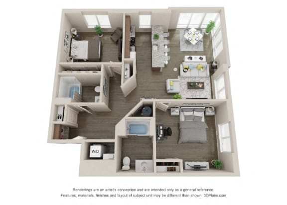 Floor Plans of Axis at PTC in Hampton, VA