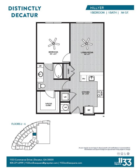 Floor Plans of 1133 on the Square in Decatur, GA