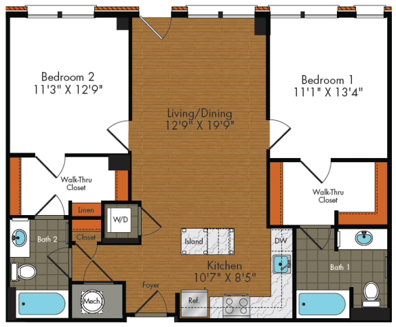 Floor Plans of The Citron Apartments in Silver Spring, MD