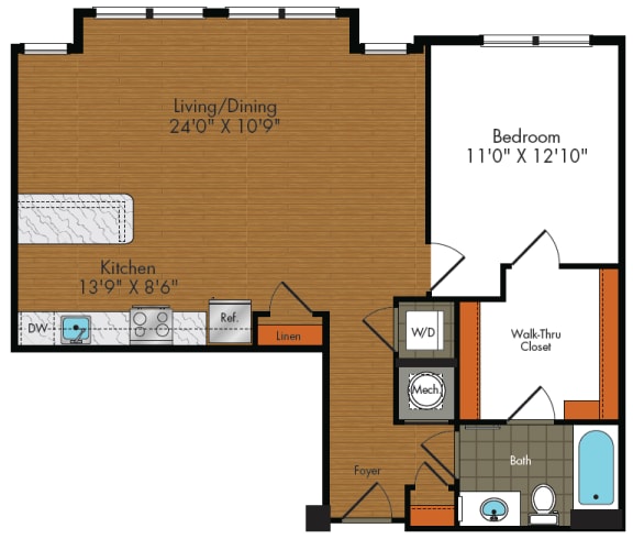 Floor Plans of The Citron Apartments in Silver Spring, MD