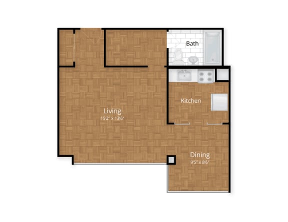 The York and Potomac Park | Studio | Available Units