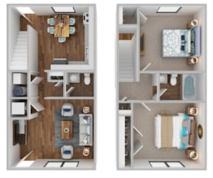 Floor Plans of The Boulevard Townhomes in Springfield, IL