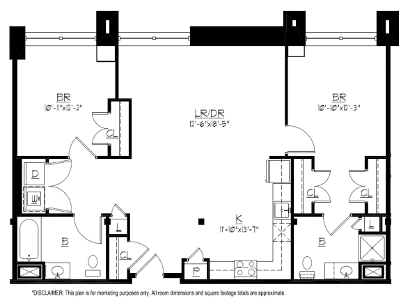 Montgomery Mill Apartments | Two Bedroom Two Bath | Available Units
