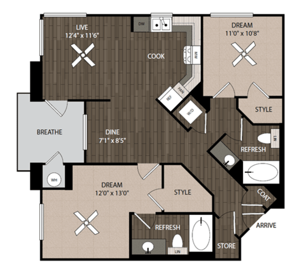 Floor Plans of The Paramount Platinum Triangle in Anaheim, CA