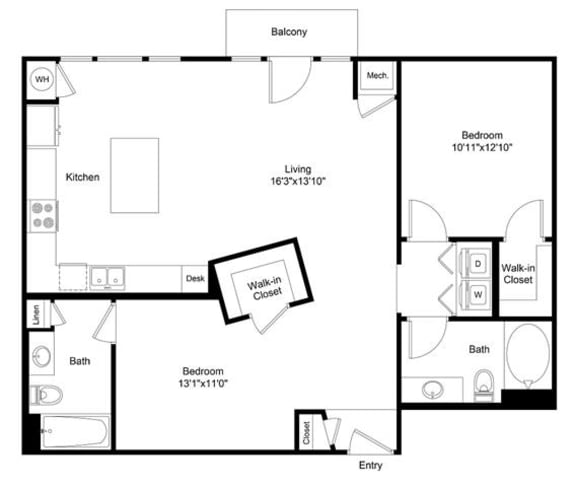 Floor Plans of City Gate Apartment Homes in Denver, CO