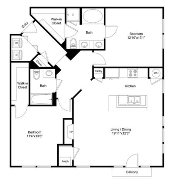 Floor Plans of City Gate Apartment Homes in Denver, CO