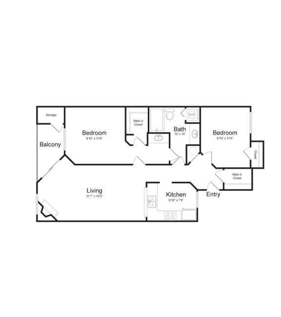 Floor Plans of Heather Ridge Apartments in Westland, MI