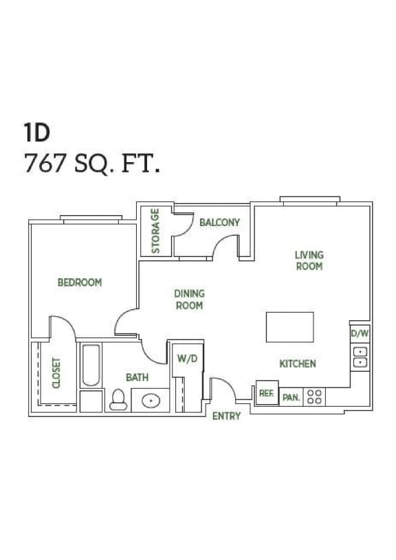 Floor Plans of mResidences Mountain View in Mountain View, CA