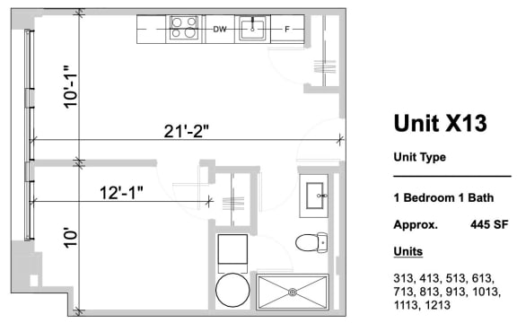 Floor Plans of Textile Apartments in Cincinnati, OH