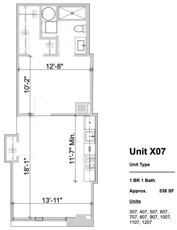 Floor Plans of Textile Apartments in Cincinnati, OH