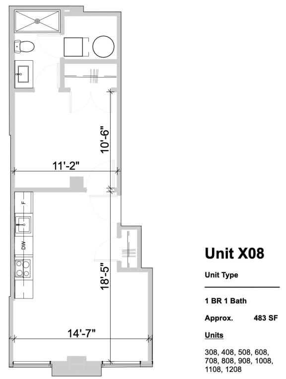Floor Plans of Textile Apartments in Cincinnati, OH