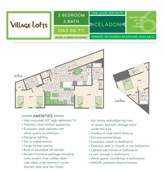 Floor Plans of Village Lofts in Los Angeles, CA