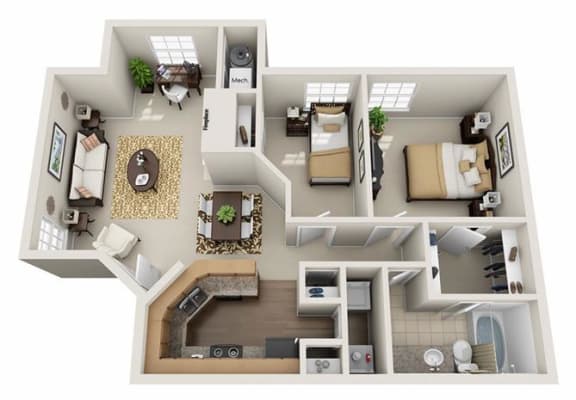 1 & 2 Bedroom Apartments in Robinson, PA | Chestnut Ridge