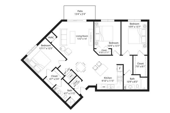 Floor Plans of Quarry Ridge Apartments in Rochester, MN