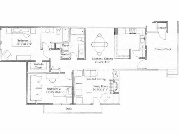 Floor Plans of Hampton Ridge Apartments in Tigard, OR