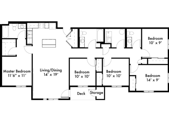 Floor Plans of Grandview Apartments in Kent, WA