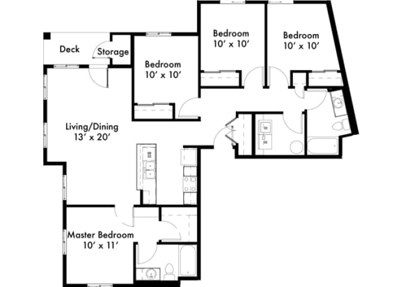 Floor Plans of Grandview Apartments in Kent, WA