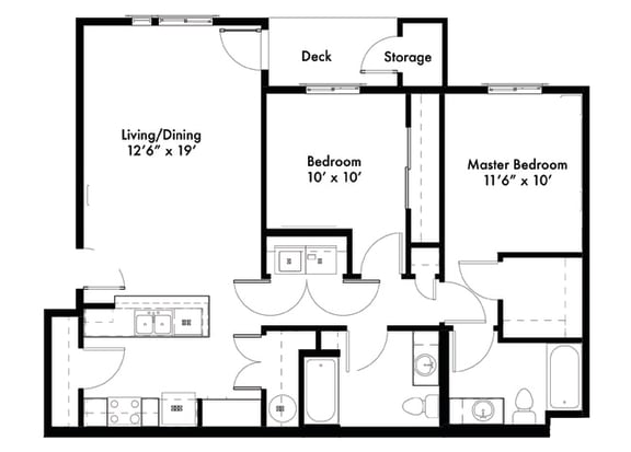 Floor Plans of Grandview Apartments in Kent, WA