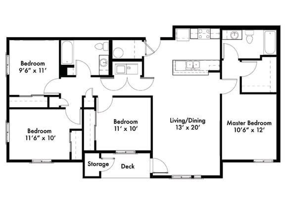 Floor Plans of Grandview Apartments in Kent, WA