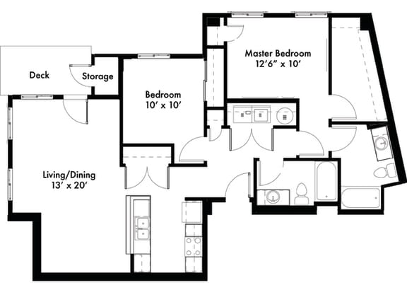 Floor Plans of Grandview Apartments in Kent, WA
