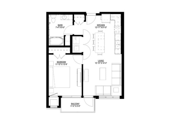 Floor Plans of Union Flats in St. Paul, MN